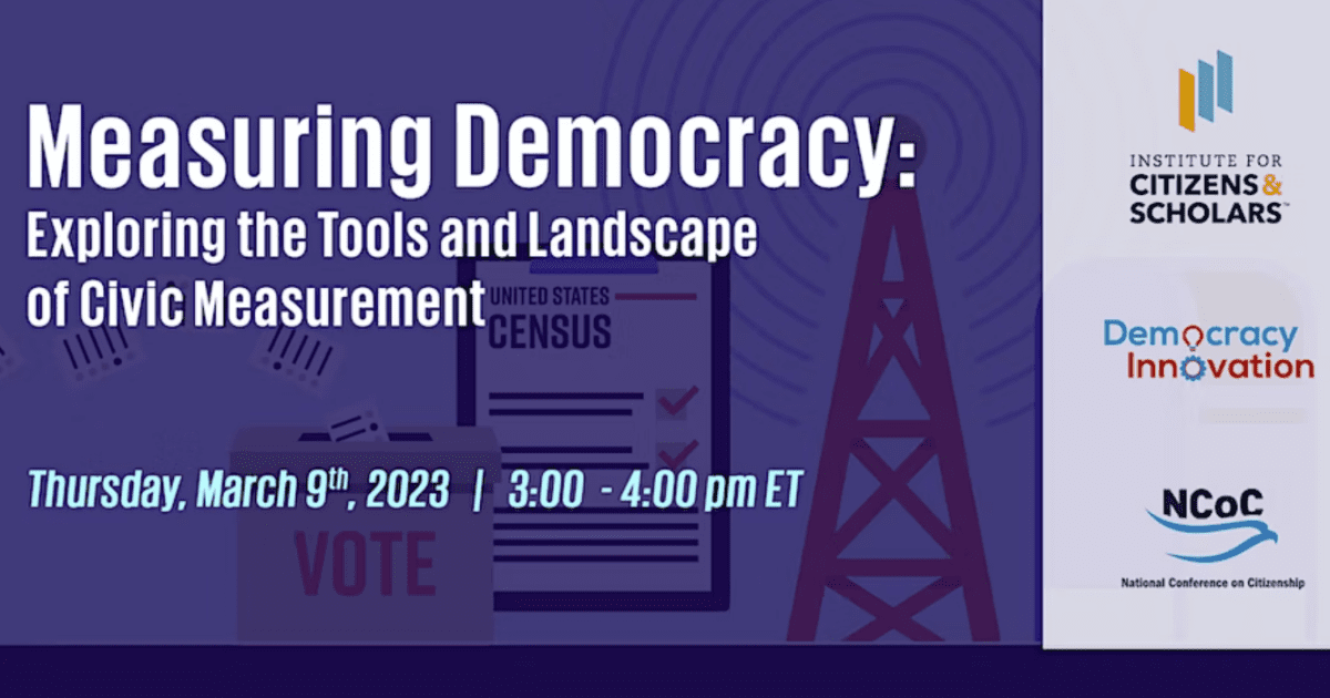 Measuring Democracy: Exploring the Tools and Landscape of Civic ...