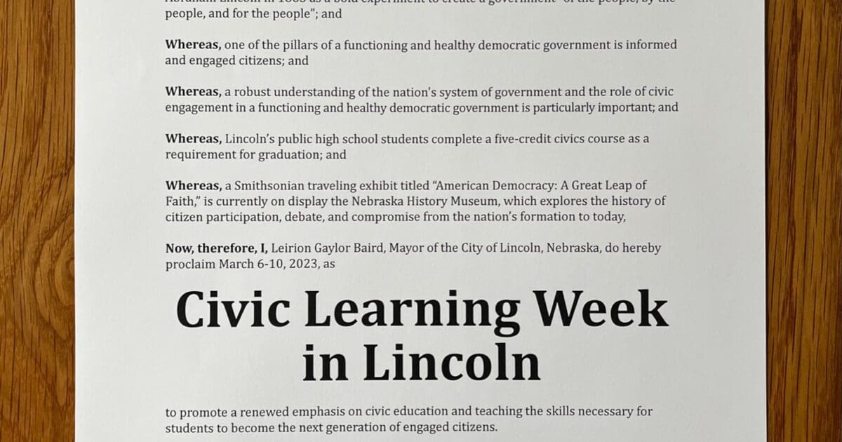 Civic Learning Week Proclamation | Civic Learning Week